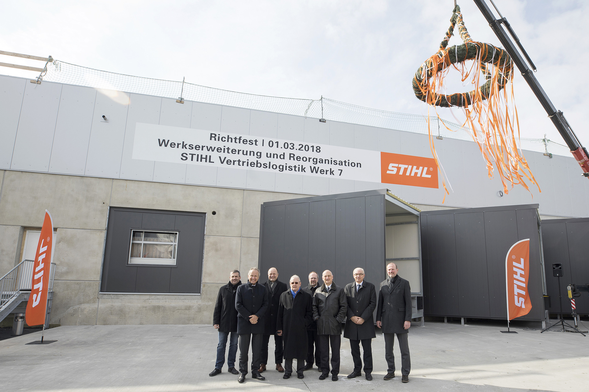 Topping out ceremony at the STIHL Ludwigsburg site. | STIHL
